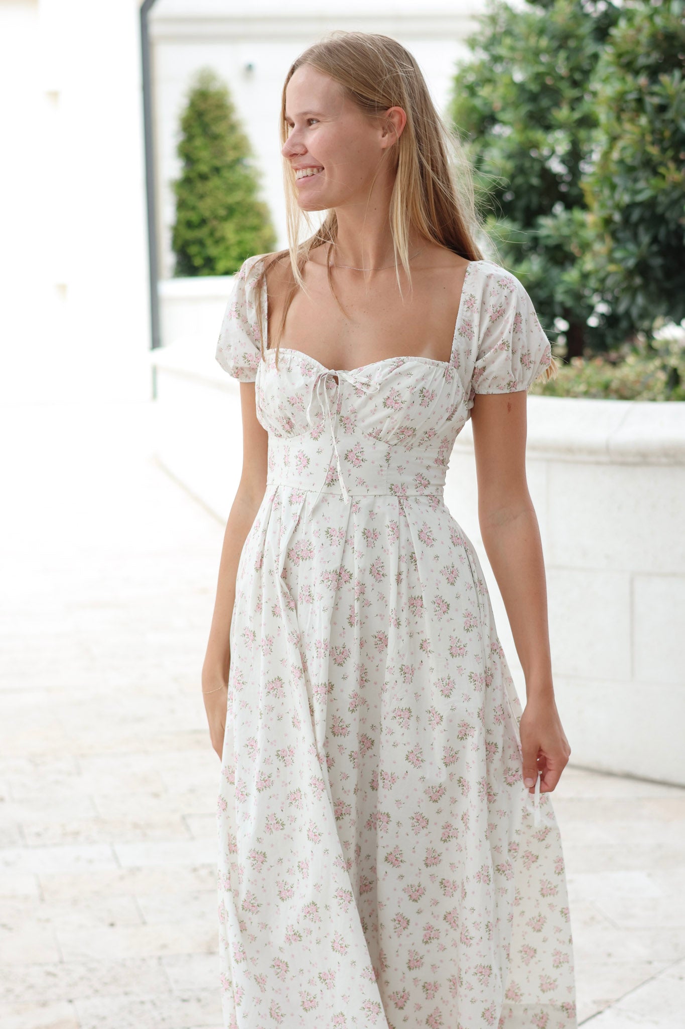B Right Elle Fall Floral Midi Dress Large Floral